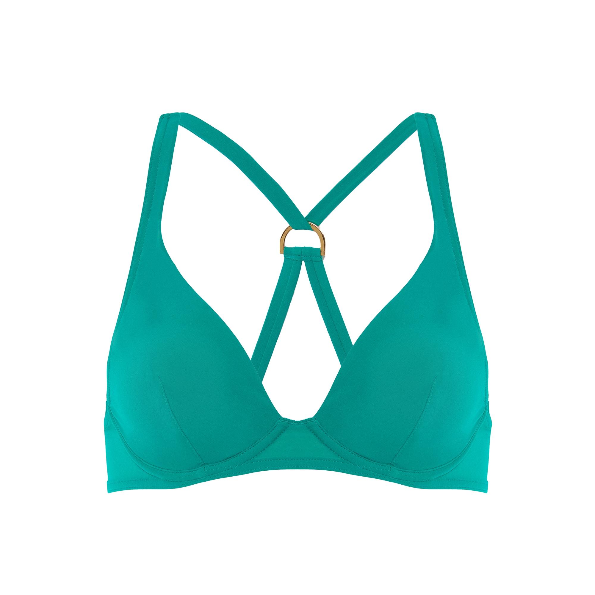 plavková podprsenka triangle nevyztužená PALMERAIE waterfall green ...